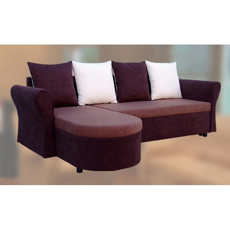 Rohová sedačka rozkládací KATEŘINA 2 Hnědá - SG nábytek