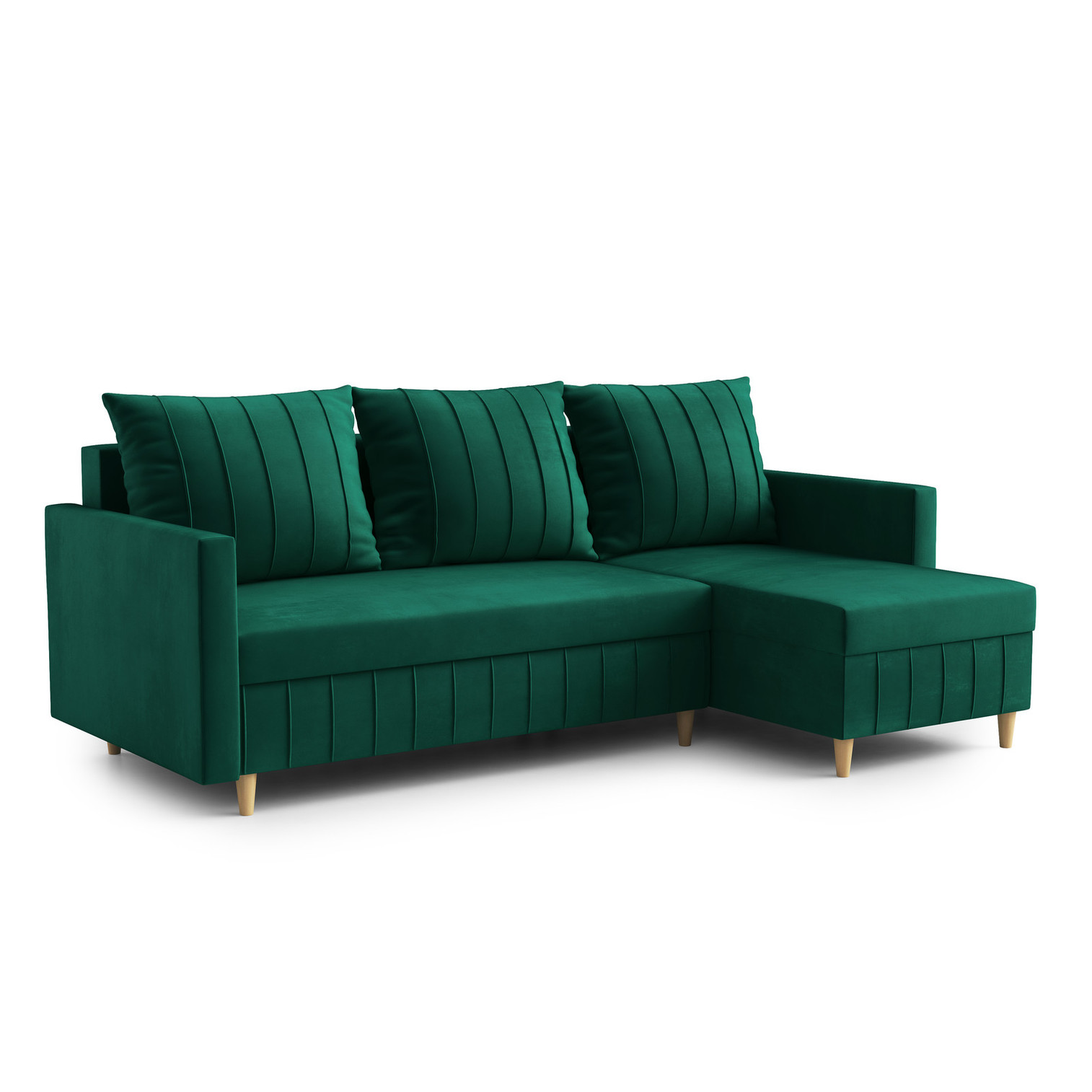 Rozkládací rohová sedací souprava FOX Pravá Zelená - SG nábytek