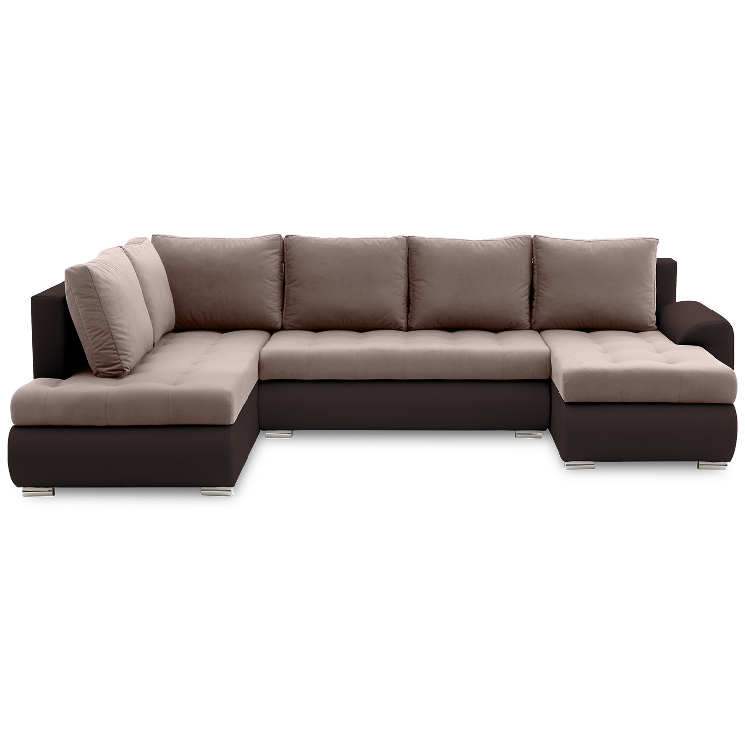 Rohová rozkládací sedací souprava TOKIO II PRO II Levá Cappuccino + Hnědá - SG nábytek