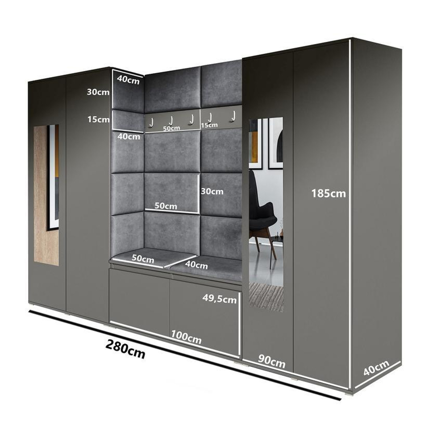 Předsíňová stěna AMI 10 - SG nábytek