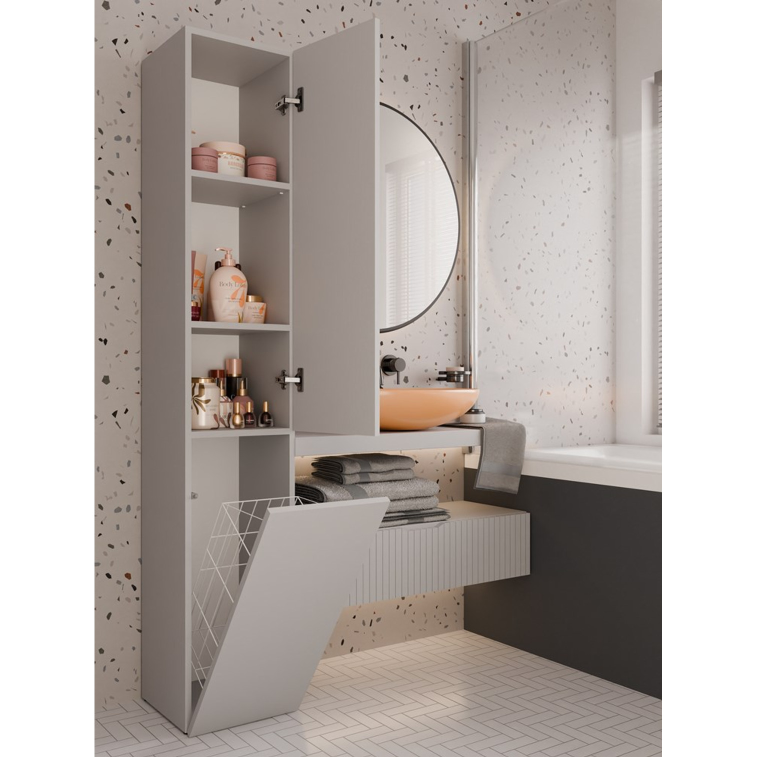 Koupelnová skříňka NEL IV - béžová - SG nábytek