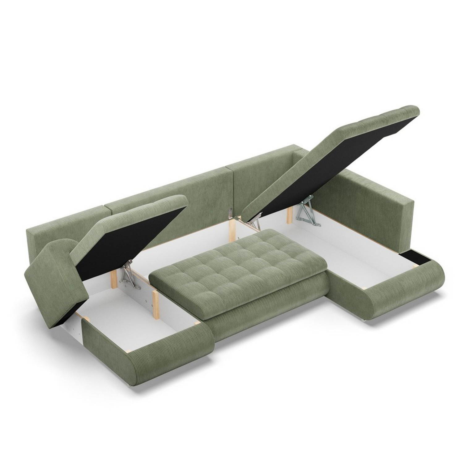 Rohová rozkládací sedací souprava TOKIO II PRO I Pravá Zelená I - SG nábytek