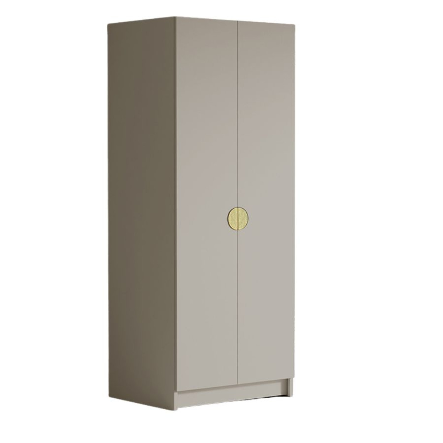 Šatní skříň BOSTON 100 cm - béžová/zlaté úchytky - SG nábytek